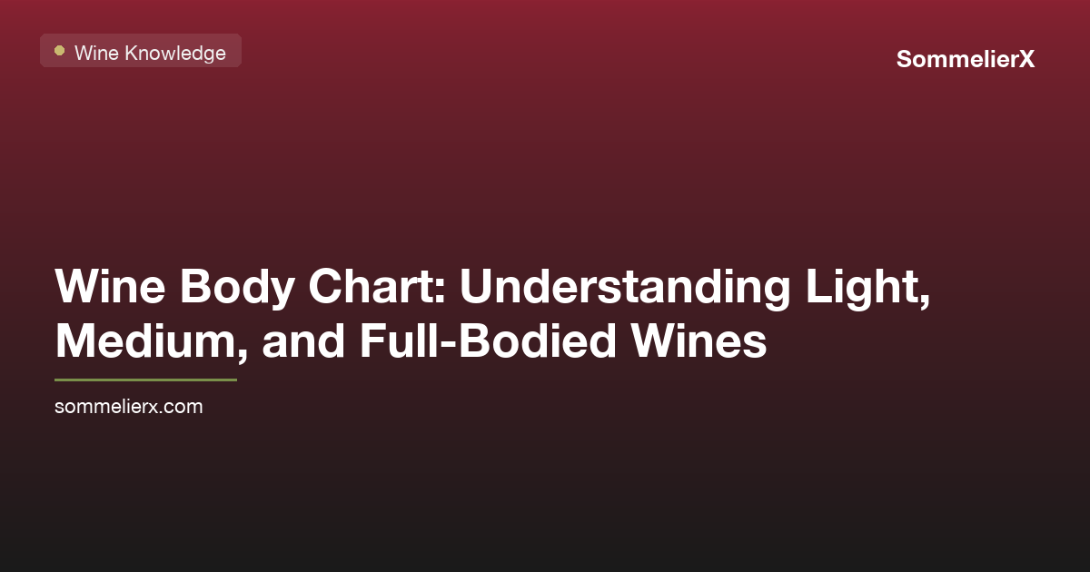 Wine Body Chart: Understanding Light, Medium, and Full-Bodied Wines ...