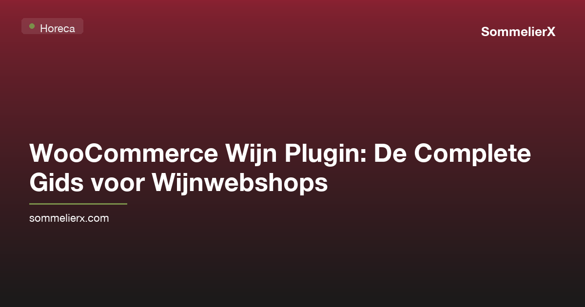 WooCommerce Wijn Plugin: De Complete Gids voor Wijnwebshops | SommelierX